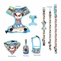 China 900D Nylon Dog Harness Set Well Padded Harness Leash Collar Set for sale
