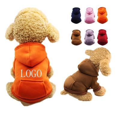China Custom OEM Cotton Fleece Pet Hoodies Soft Dog Sweaters 5 Sizes XS-XL for sale