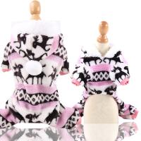 China Coral Velvet Fleece Dog Hoodie 30cm Winter Pet Clothes for Small Medium Dogs Cats for sale