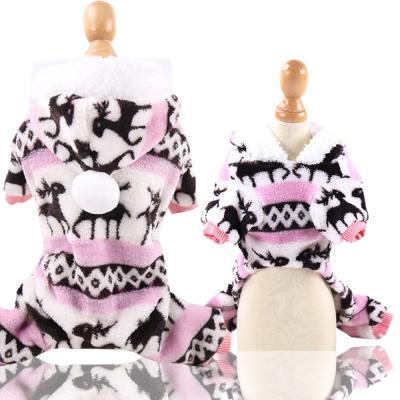 China Coral Velvet Fleece Dog Hoodie 30cm Winter Pet Clothes for Small Medium Dogs Cats for sale