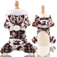 China Coral Velvet Fleece Dog Hoodie 30cm Winter Pet Clothes for Small Medium Dogs Cats for sale