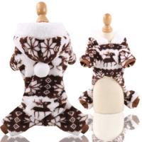 China Coral Velvet Fleece Dog Hoodie 30cm Winter Pet Clothes for Small Medium Dogs Cats for sale