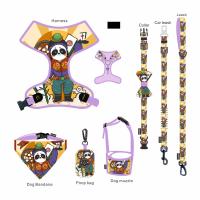 China 7 in 1 Dog Harness and Leash Set with Matching Collar Bandana OEM Custom Sizes XS to L for sale