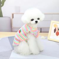 China Embroidered Dog Pet Clothes Pure Cotton With Classic Stripes for sale