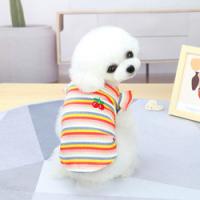 China Embroidered Dog Pet Clothes Pure Cotton With Classic Stripes for sale