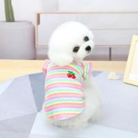 China Embroidered Dog Pet Clothes Pure Cotton With Classic Stripes for sale