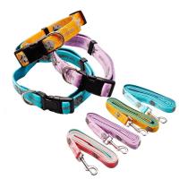 China Soft Universal Harness Leash Set Custom Luxury Leather Dog Collars for sale