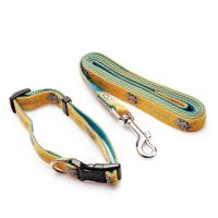 China Soft Universal Harness Leash Set Custom Luxury Leather Dog Collars for sale