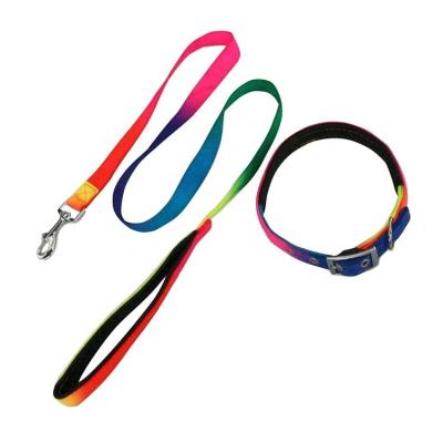 China Customizable Nylon Dog Harness and Leash Set Eco Friendly Pet Collar 5 Sizes for sale