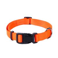 China Woven Logo Harness Leash Set Nylon Soft Pet Dog Collar Multiple Colour for sale