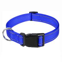 China Stylish Nylon Pet Collar Rust Resistant Waterproof Reflective Dog Collars for sale
