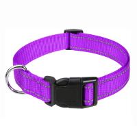 China Adjustable Safety Personalized Pet Collars Nylon Dog Collars With Buckle for sale