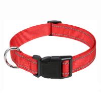 China Adjustable Safety Personalized Pet Collars Nylon Dog Collars With Buckle for sale