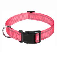 China Adjustable Safety Personalized Pet Collars Nylon Dog Collars With Buckle for sale