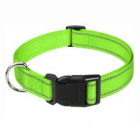 China Adjustable Safety Personalized Pet Collars Nylon Dog Collars With Buckle for sale