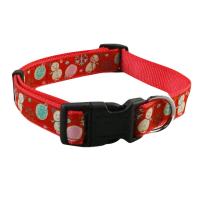 China Custom Printed Woven Personalized Pet Collars Fancy Ribbon Dog Collars for sale
