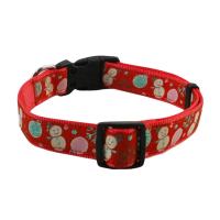 China Custom Printed Woven Personalized Pet Collars Fancy Ribbon Dog Collars for sale