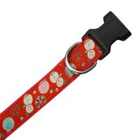 China Custom Printed Woven Personalized Pet Collars Fancy Ribbon Dog Collars for sale