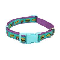 China Cute Pattern Adjustable Dog Collar Half Metal Dog Harness And Leash for sale