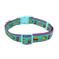 China Cute Pattern Adjustable Dog Collar Half Metal Dog Harness And Leash for sale