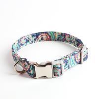 China Floral Pattern Smart Dog Collar Small Medium Large Nylon Red Dog Collar for sale