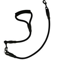 China Black Pet Traction Rope Climbing Dog Leash 153cm Safety Breakaway Hook Nylon for sale