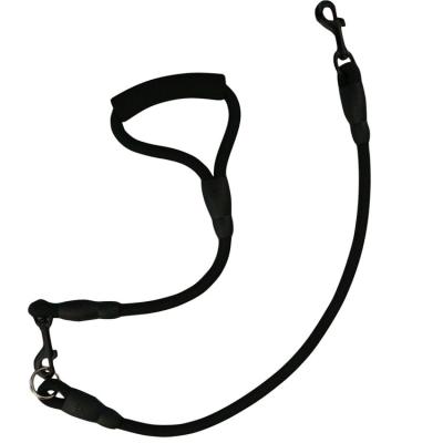 China Black Pet Traction Rope Climbing Dog Leash 153cm Safety Breakaway Hook Nylon for sale