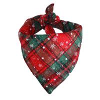 China Cotton Dog Bandana Christmas Red Green Adjustable Small Pet Scarf 500 Pcs MOQ for sale