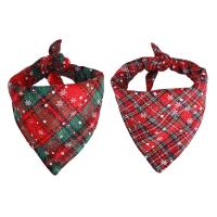 China Cotton Dog Bandana Christmas Red Green Adjustable Small Pet Scarf 500 Pcs MOQ for sale