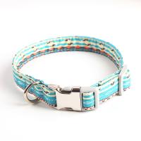 China Personalized Dog Collar with Name Plate Buckle Reflective Polyester Pet Collar 500 Pcs MOQ for sale