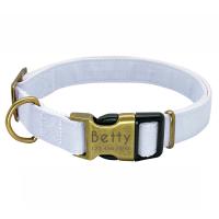 China Polyester Pet Dog Collar with Reflective Design Adjustable Metal Buckle for Dogs Cats Puppies for sale