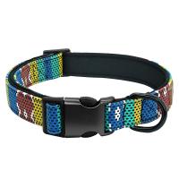 China Polyester Pet Dog Collar with Reflective Design Adjustable Metal Buckle for Dogs Cats Puppies for sale