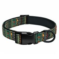 China Polyester Pet Dog Collar with Reflective Design Adjustable Metal Buckle for Dogs Cats Puppies for sale