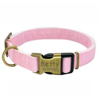 China Polyester Pet Dog Collar with Reflective Design Adjustable Metal Buckle for Dogs Cats Puppies for sale