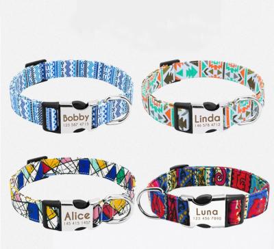 China Custom Stainless Steel Pet Dog Collar with Reflective Polyester Webbing 500 pcs MOQ for sale