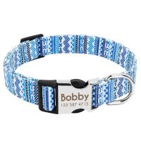China Custom Stainless Steel Pet Dog Collar with Reflective Polyester Webbing 500 pcs MOQ for sale