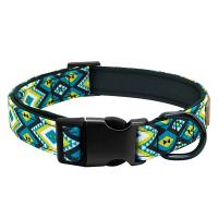 China Custom Stainless Steel Pet Dog Collar with Reflective Polyester Webbing 500 pcs MOQ for sale