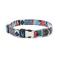 China Heat Transfer Personalized Pet Collars Metal Buckle Custom Dog Collars for sale