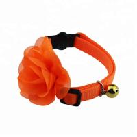 China Custom Nylon Cat Collar with Breakaway Buckle 3/8 inch 9-14 inch Adjustable High Density Polyester for sale