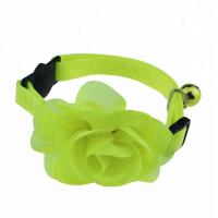 China Custom Nylon Cat Collar with Breakaway Buckle 3/8 inch 9-14 inch Adjustable High Density Polyester for sale