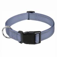 China Black Reflective Sublimation Dog Collar Adjustable Nylon Dog Collar for sale