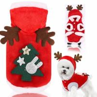China 100% Cotton Soft Pet Christmas Jacket for Small Dogs Cats Warm Winter Coat for sale