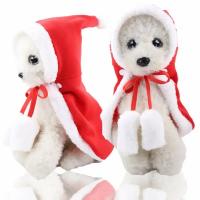 China Adjustable Fleece Pet Christmas Cloak with Red Hat for Cats Dogs Sizes S-L for sale