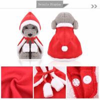 China Adjustable Fleece Pet Christmas Cloak with Red Hat for Cats Dogs Sizes S-L for sale