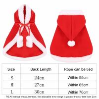 China Adjustable Fleece Pet Christmas Cloak with Red Hat for Cats Dogs Sizes S-L for sale