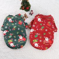 China Soft Winter Pet Christmas Sweater Warm Cotton Tulle Dog T Shirt Striped for sale