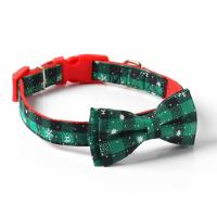 China Adjustable Bow Tie Christmas Pet Collar With Safety Locking Buckle Breakaway Neck Strap for sale