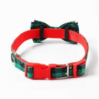 China Adjustable Bow Tie Christmas Pet Collar With Safety Locking Buckle Breakaway Neck Strap for sale