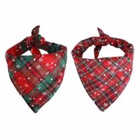 China Customized Christmas Dog Bandana Waterproof Cotton Sustainable 2 Sizes S L for sale