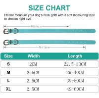China Silicone Imitation Leather Dog Collar And Leash Set Custom Waterproof Durable Adjustable for sale